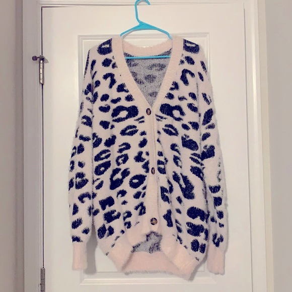 Sweaters | Extra Large Super Fuzzy And Comfy Light Pink Leopard ...